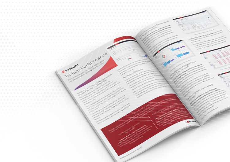 Tanium Performance data sheet | Tanium